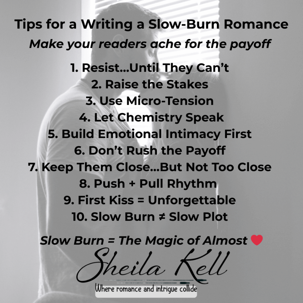 Tips for Writing Slow-Burn Romance | Sheila Kell